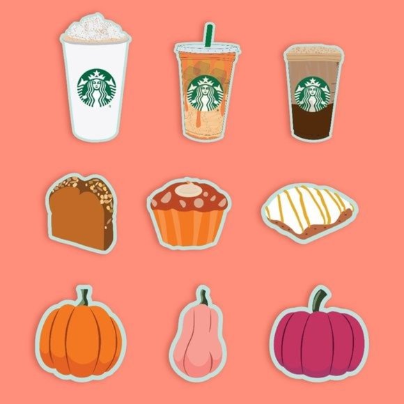 ADOSEOFDETAIL | Office | 2 Starbucks Sticker Pack Fall Bundle Matte ...